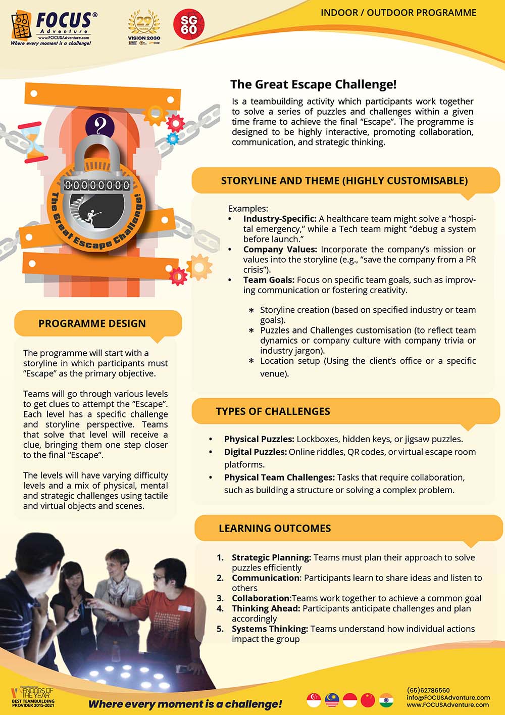 Proven Corporate Team Building Provider - FOCUS Adventure